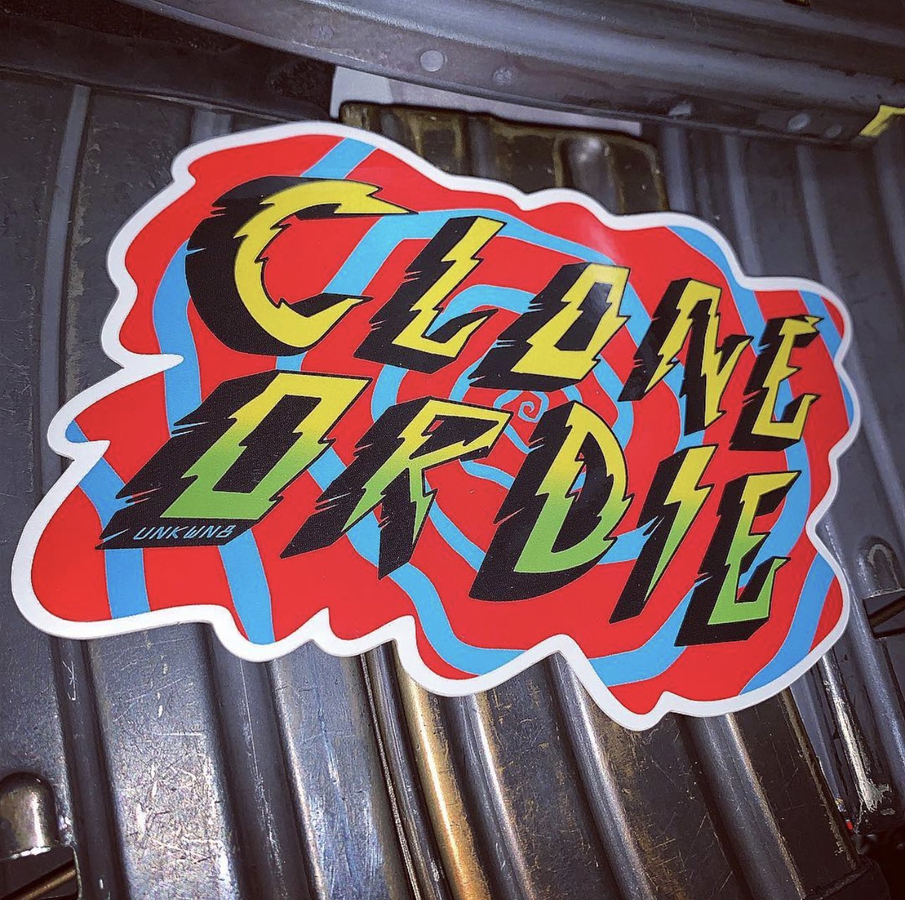 UNKWN8 - Clone or Die Sticker – DEVILSIX