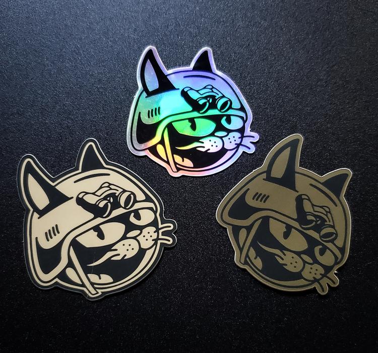 BATTLE CAT CO. - LOS TRES GATOS DE GUERRA STICKER – DEVILSIX
