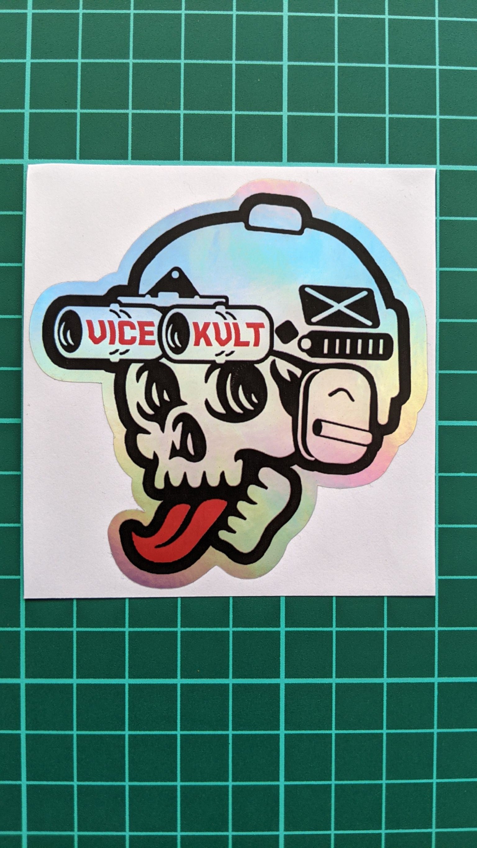 VICE KVLT - HOLO SKULL STICKER – DEVILSIX