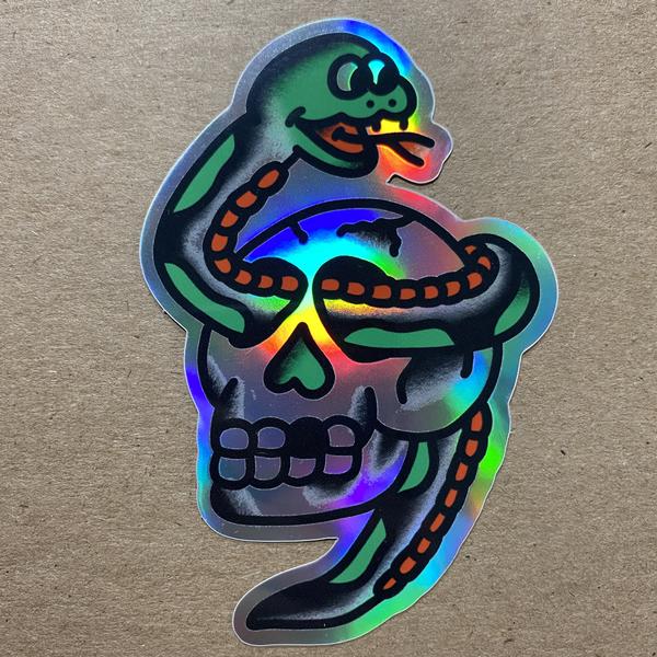 Doodles by Derry - Holo Snake Skull Sticker – DEVILSIX