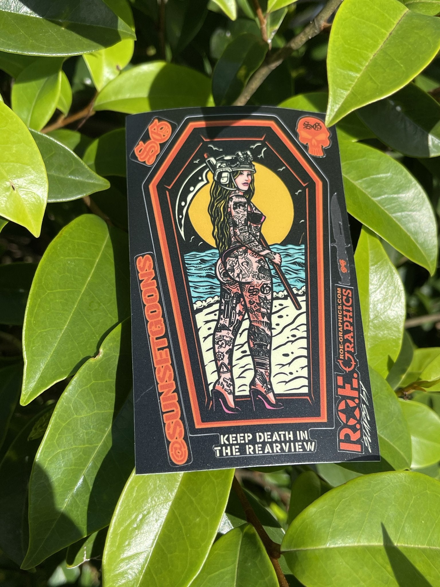 SUNSET GOONS - Reaper Beach Vibes Sticker – DEVILSIX